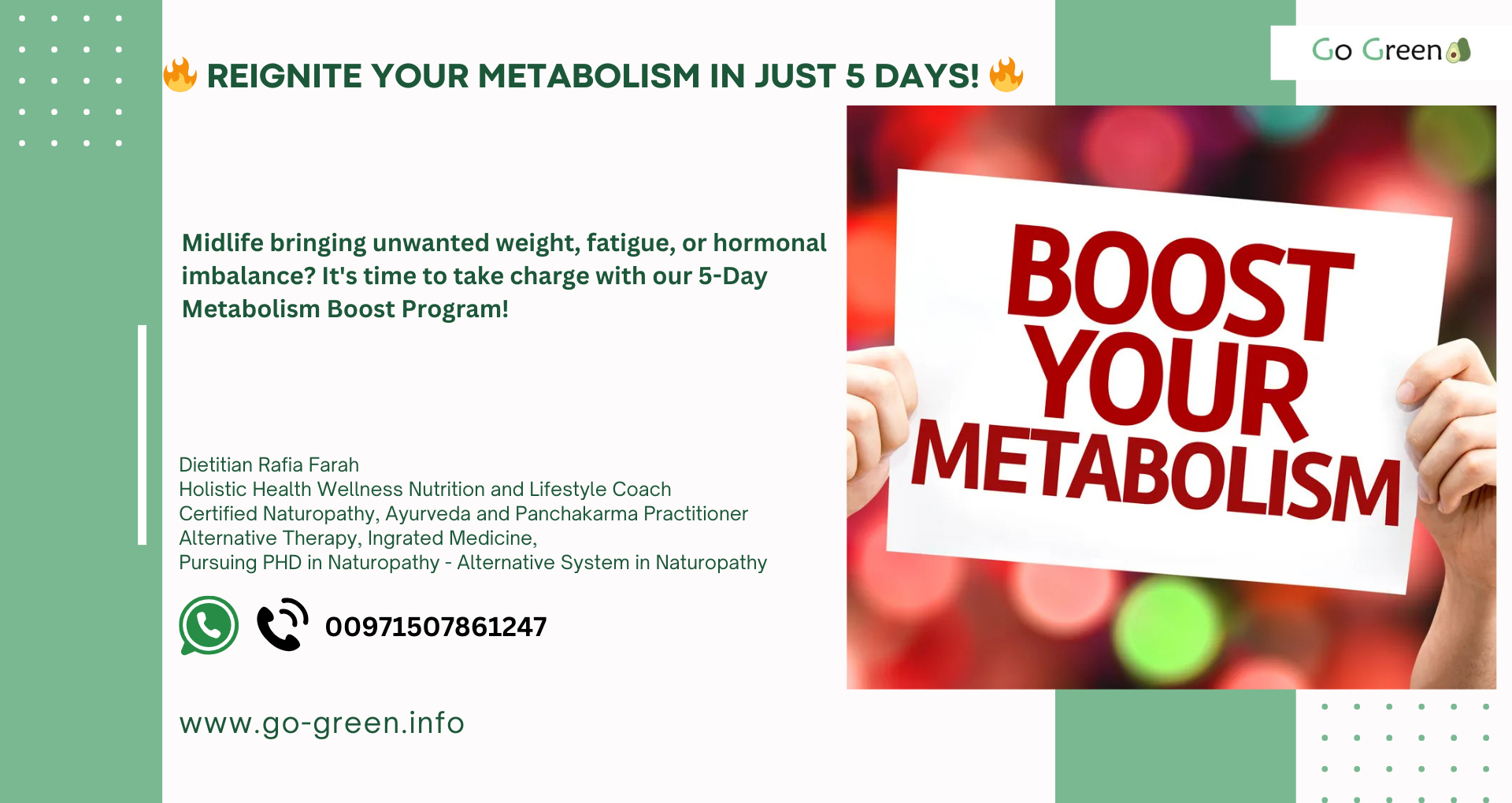 5-Day Metabolism Boost Program! - Medical information and health advice - Go Green